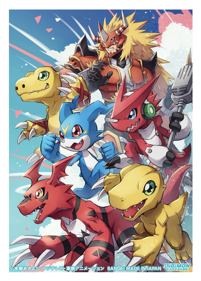 File:Agumon V-mon Guilmon Agnimon Shoutmon Deck Sleeve.jpg - Wikimon ...