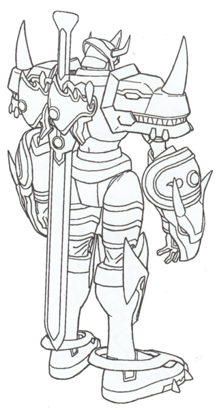File:Kaisergreymon lineart2.png - Wikimon - The #1 Digimon wiki