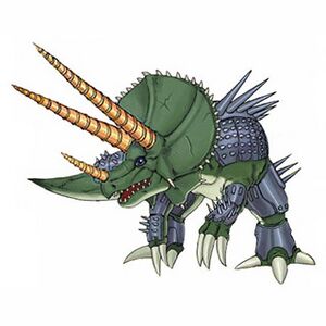 Triceramon (X-Antibody) - Wikimon - The #1 Digimon wiki