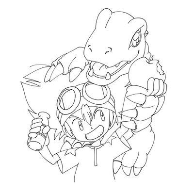 Digimon Agumon Kleurplaten Kleurplaat Colouring Coloriages Animaatjes ...